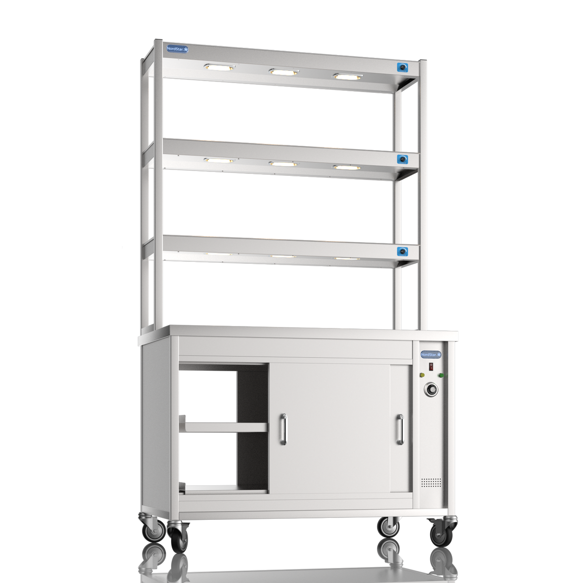 Nordstar Pass Through Hot Cupboard With Triple Tier Gantry Chef Pass 1 ...