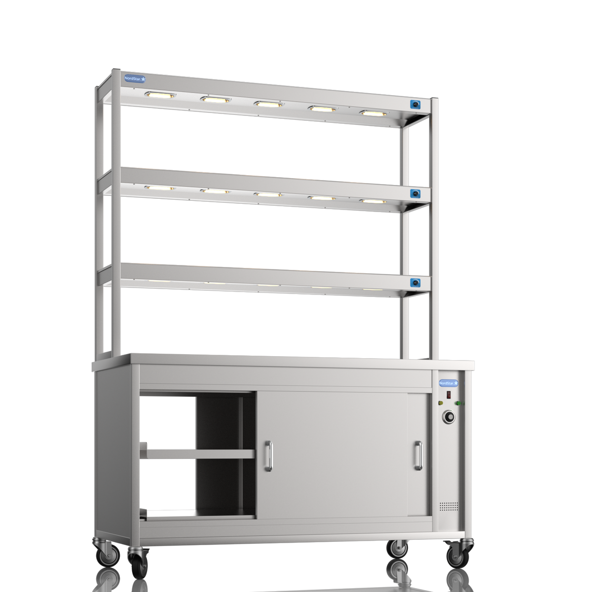 Nordstar Pass Through Hot Cupboard With Triple Tier Gantry Chef Pass 1 ...