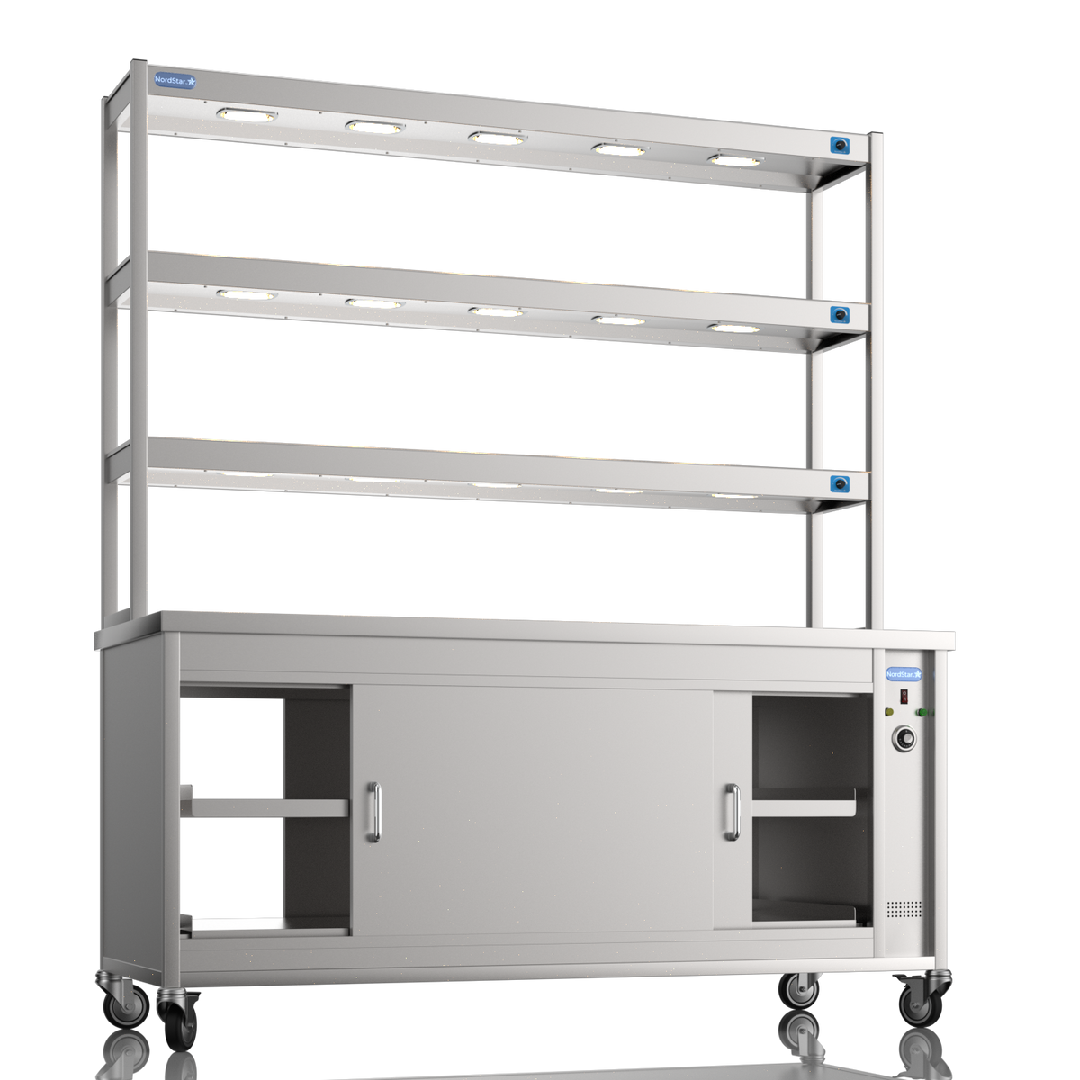 Nordstar Pass Through Hot Cupboard With Triple Tier Gantry Chef Pass 1 ...