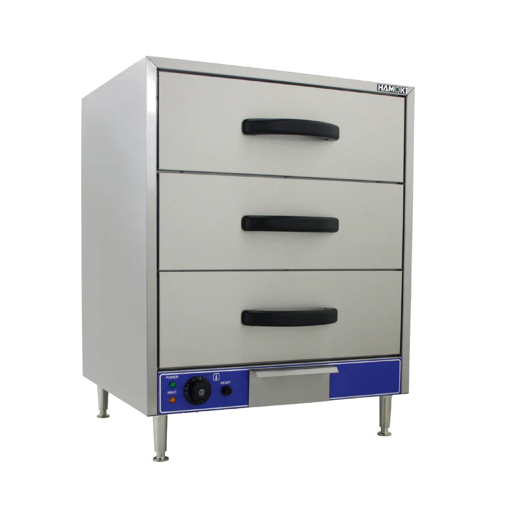 Hamoki Food Warming Drawers - Commercial Hot Holding 3 Drawer Unit Wet ...