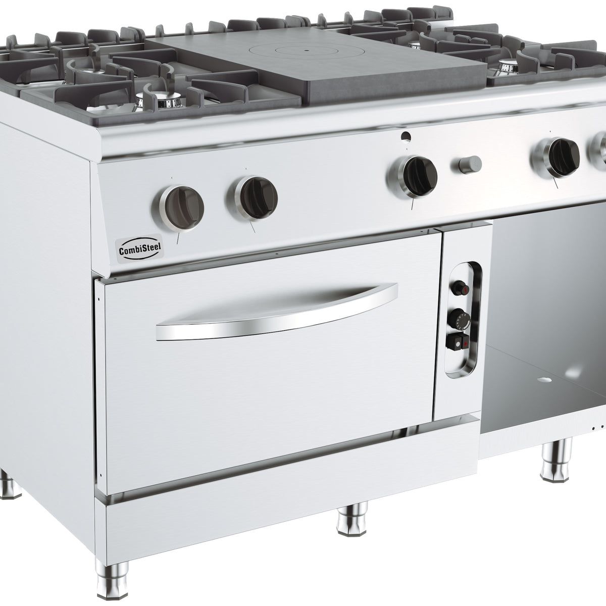 Combisteel Base 700 Solid Top Range 4 Burner Gas Oven - 7178.0590 ...