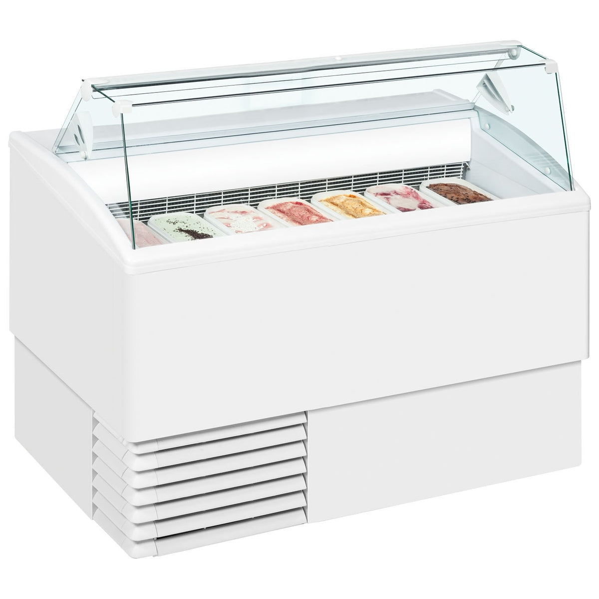 ISA Isetta Flat Scoop Ice Cream Counter Display Freezer 7 x 5 Litre ...
