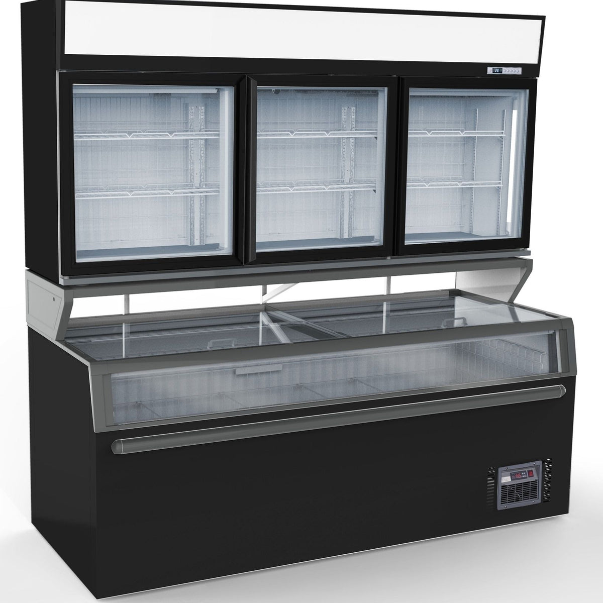 Combisteel Supermarket 3 Door Wall Chiller Fridge With Under Freezer ...