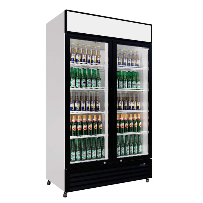 Empire Double Door Display Cooler Hinged – Commercial Fridge with Merc ...