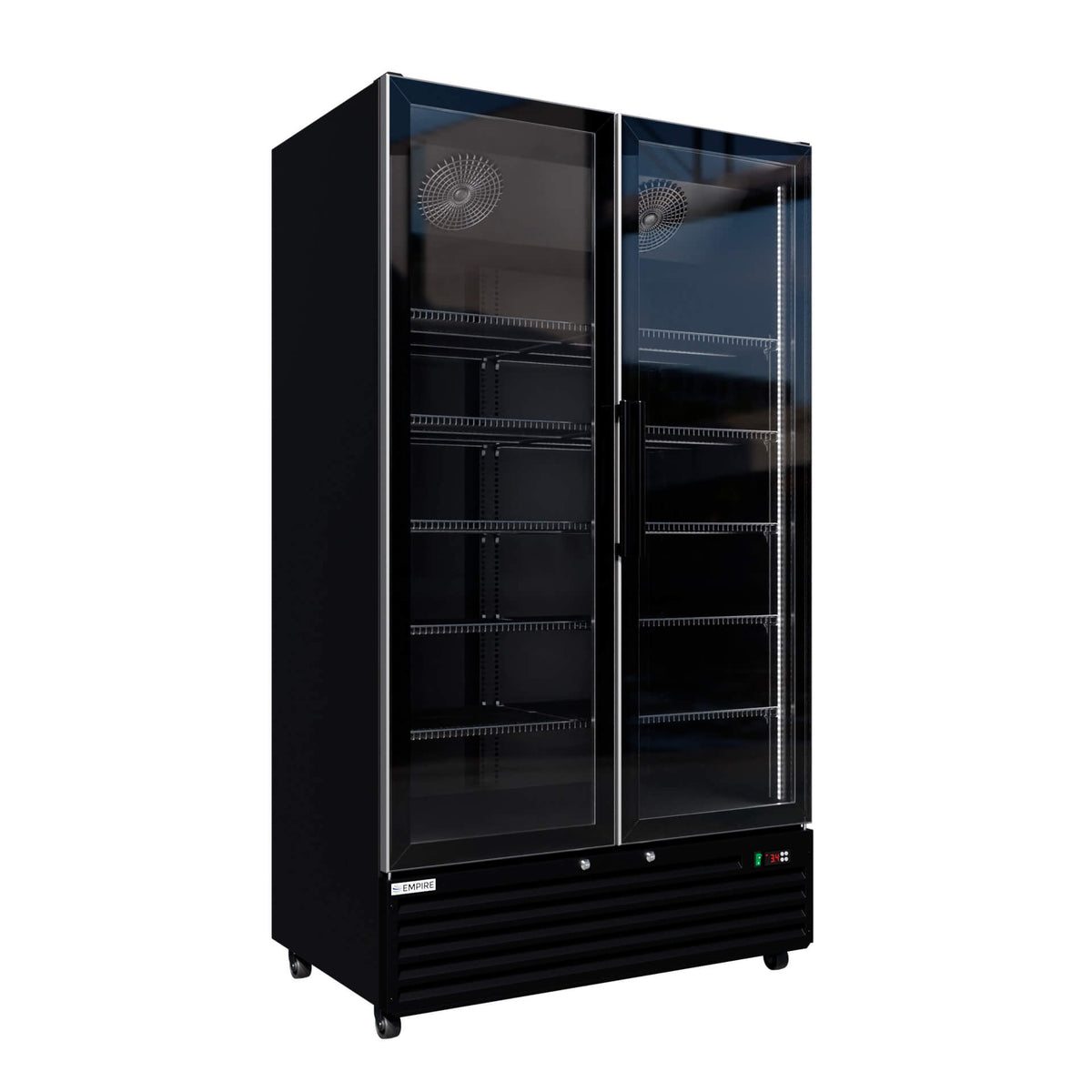 Empire Double Door Upright Back Bar Bottle Cooler – 879L Commercial Gl ...