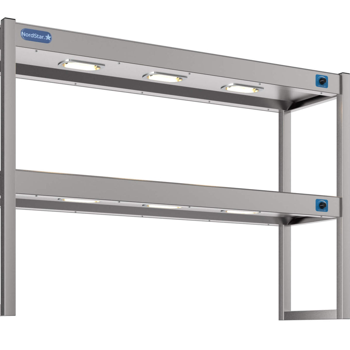 Nordstar Heated Gantry Double Tier Chefs Rack Overshelf 1200mm 6 Quart ...
