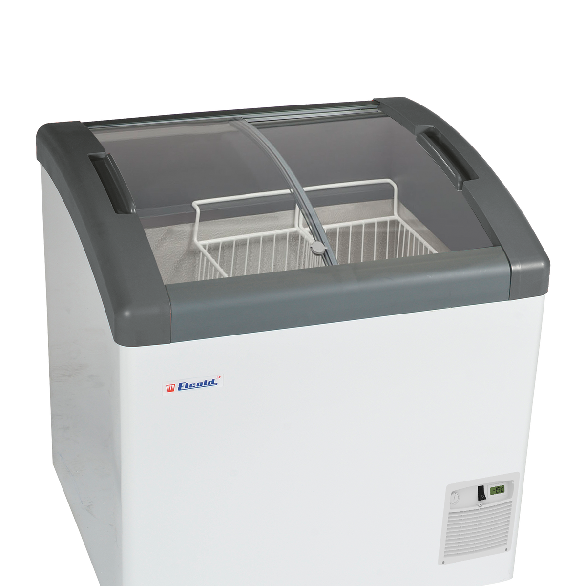 Elcold Sliding Curved Glass Lid Chest Freezer - FOCUS 73 – Empire Supplies