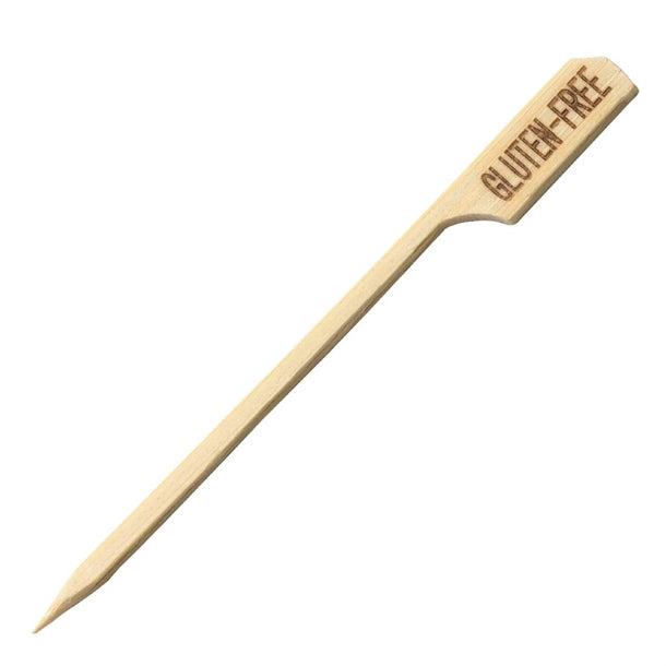 Tablecraft Gluten Free Bamboo Paddle Marker 3.5" (Pack of 100) - CH561 ...