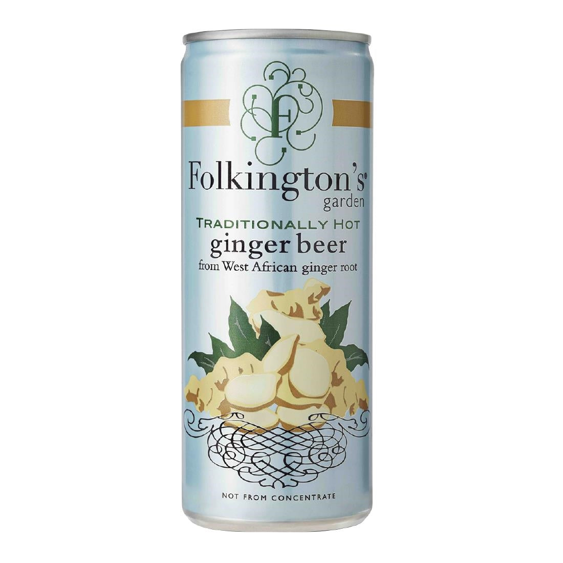 Folkington's Sparkling Drinks Ginger Beer Can 250ml (Pack of 12) - FU4 ...