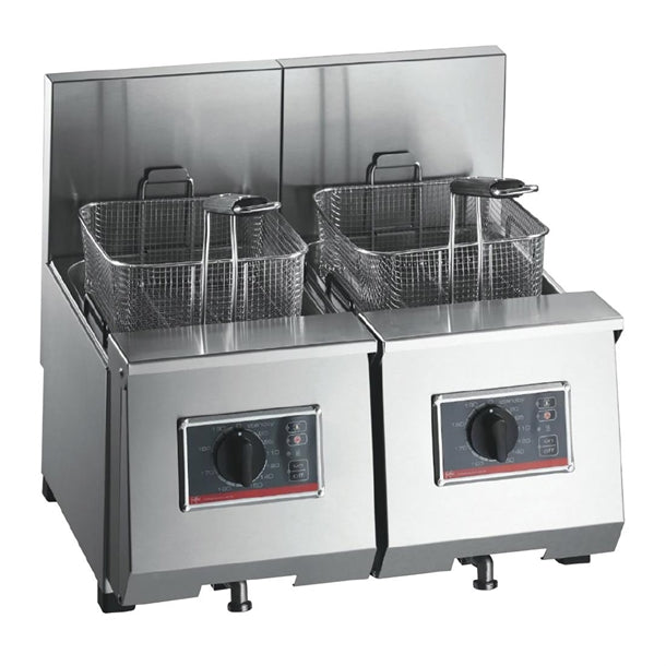 FriFri Profi+ 6+6 Electric Countertop Fryer Twin Tank Twin Baskets 2x4 ...