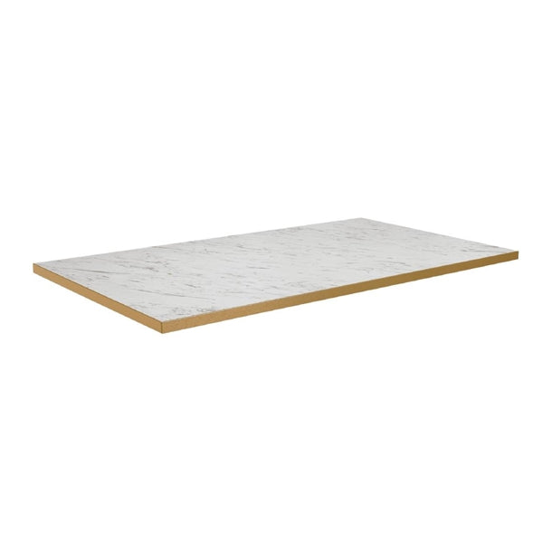 Omega Rectangular Laminate Table Top White Carrara Marble 1200x700mm ...