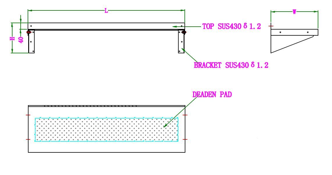 Combisteel Stainless Steel Wall Shelf & Brackets 400mm Deep 2000mm Wide ...