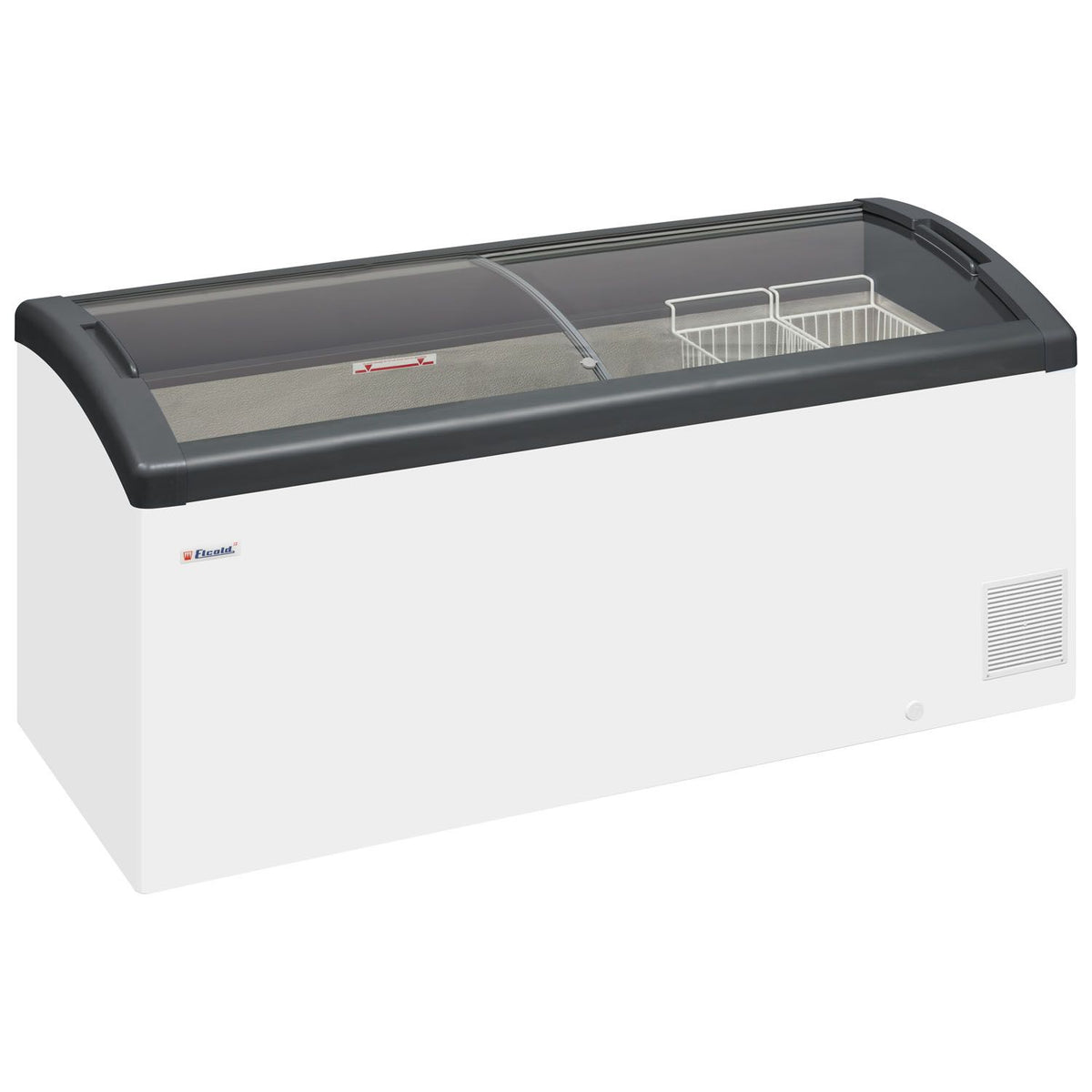 Elcold Sliding Curved Glass Lid Chest Freezer - FOCUS 171 GREY – Empire ...