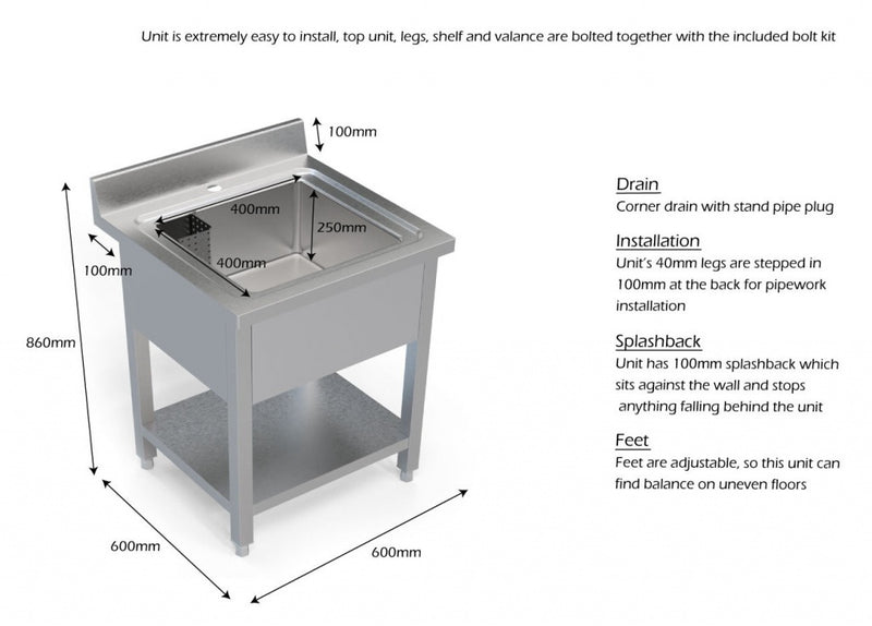 Commercial Stainless Steel Sinks | Commercial Catering Equipment at ...