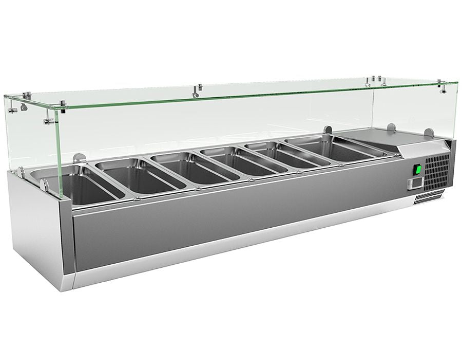 Empire Refrigerated Counter Top Servery Prep Unit 5 x 1/3 & 1 x 1/2 GN ...