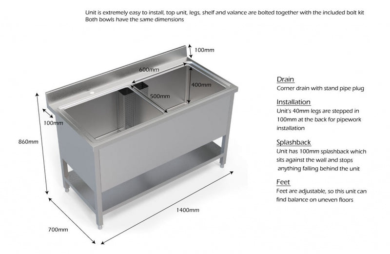 Commercial Pot Wash Sinks | Commercial Catering Equipment at Empire ...