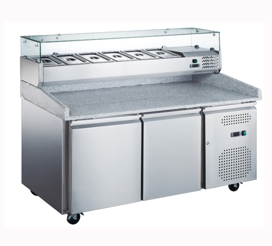 Kingfisher PZ2600 Granite Top 2 Door Refrigerated Prep Counter With ...