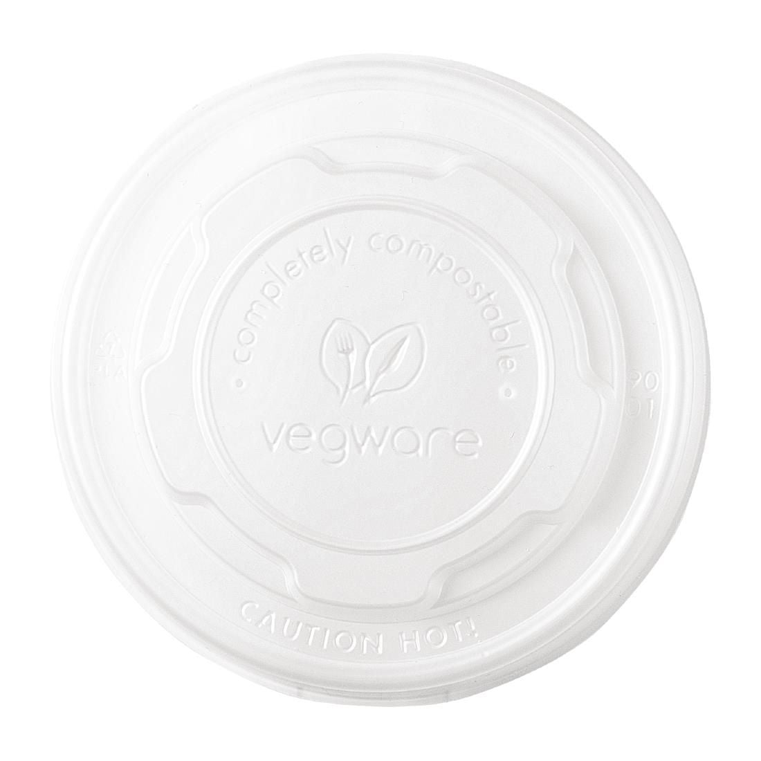 Vegware Compostable Hot Food Pot Flat Lids 170ml / 6oz and 230ml / 8oz ...
